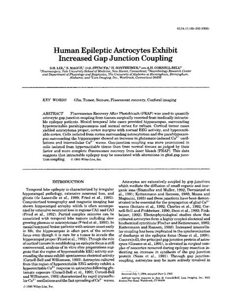 Pdf Human Epileptic Astrocytes Exhibit Increased Gap Junction Coupling Dokumen Tips