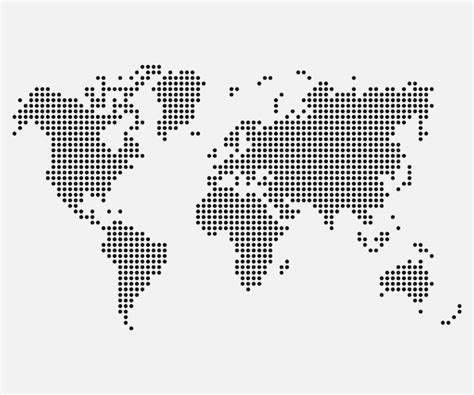 Dotted World Map Vector Png
