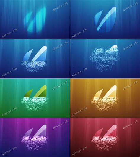 水下的标志变成气泡分散消失AE工程 AE模板 新CG儿 NewCGer