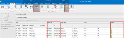 Health Check Indexes Duplicate