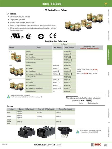 Idec Rrseries 1894029 Pdf Relay Alternating Current
