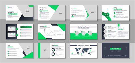 Шаблон дизайна слайдов Powerpoint для деловых презентаций и макет брошюры Премиум векторы