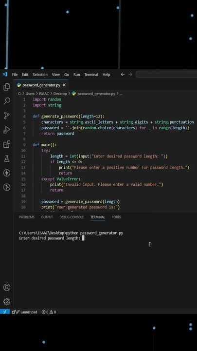 Simple Python Password Generator Codeprep Programming Coding Python Shorts Password Youtube
