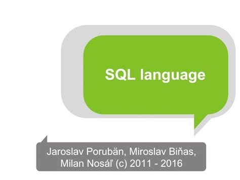 Pdf Sql Language Technical University Of Košice · Ddl Data