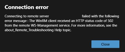 The WinRM Client Received An Status Code Of WinCert