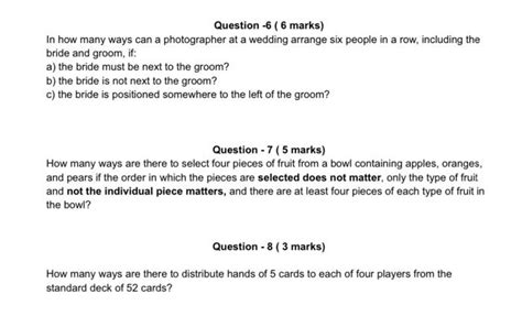 Question 6 6 Marks In How Many Ways Can A Chegg Com