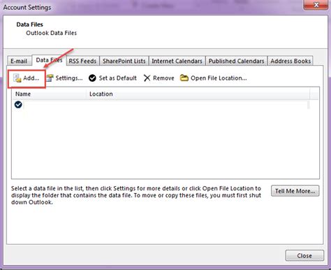 Create Personal Folder Pst In Outlook 2013 Support For Outlook