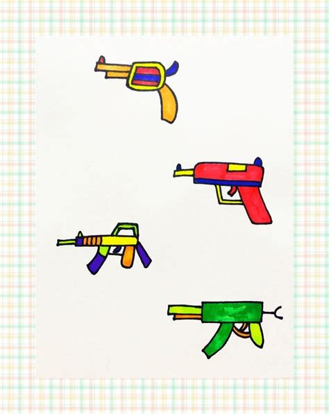 枪的简笔画大全图片 枪的简笔画大全图片全是图片 画趣文库（我爱生活）