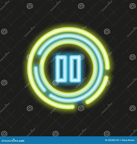 Neon Glowing Pause Button Music Sign Pause Musical Sign Stock Vector Illustration Of Digital Neon Glowing Pause Button Music Sign Pause Musical Sign Stock Vector Illustration Of Digital