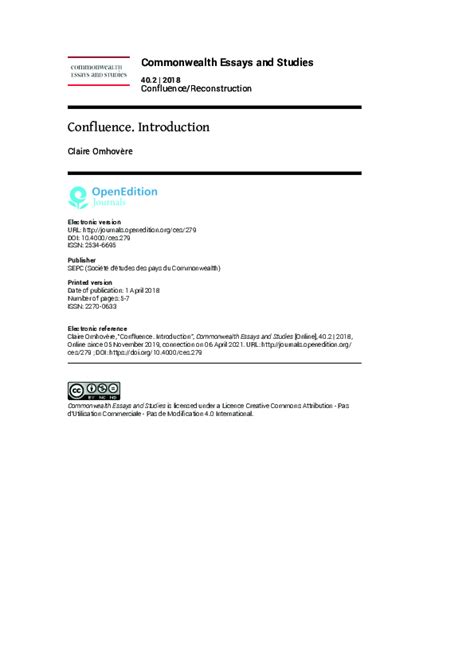 Pdf Confluence Introduction