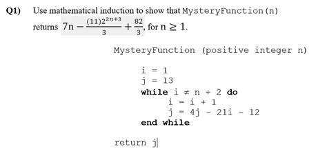 Solved Q Use Mathematical Induction To Show That Chegg