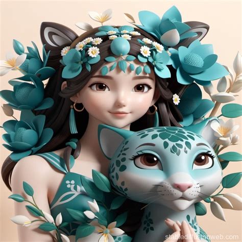 Girl With A Flower Stable Diffusion Online