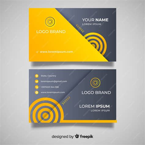 추상 명함 서식 파일 무료 벡터