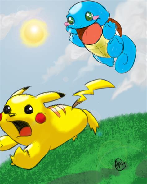 run pikachu by boramy on deviantart