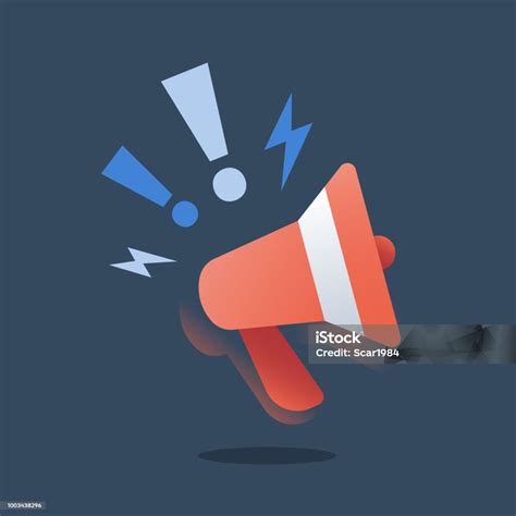 프로 모션 캠페인 아웃 바운드 마케팅 Smm 전략 광고 컨셉 홍보 빨간 확성기 이벤트 발표 Publicity Event에 대한 스톡 벡터 아트 및 기타 이미지 Istock