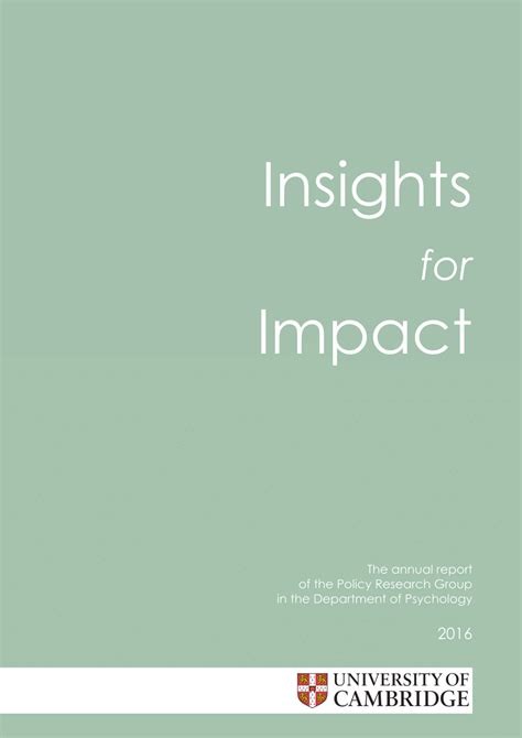 Pdf Insights For Impact