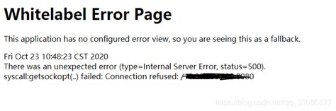 syscall getsockopt failed connection refused syscall getsockopt