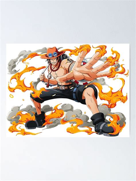 Portgas D Ace One Piece Poster For Sale By Melissahedquist Redbubble