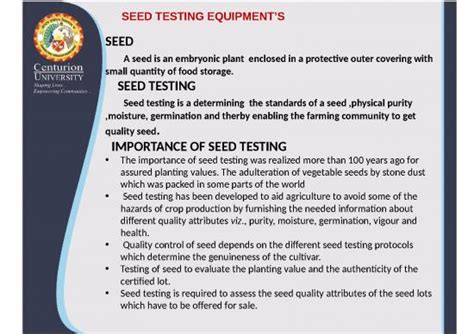 Information Ppt 66772 Session 7 Seed Testing