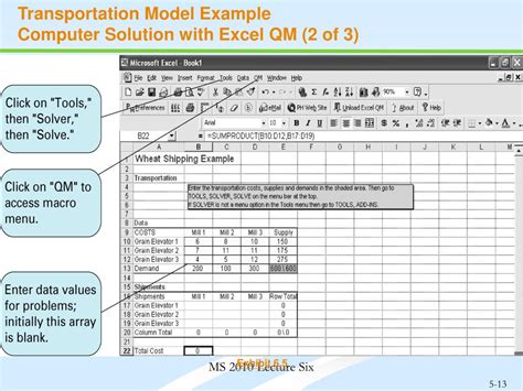 Ppt Management Science Modeling Lecture Six Linear Programming Transportation Models