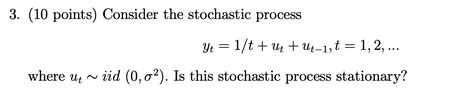 Solved Points Consider The Stochastic Process Chegg