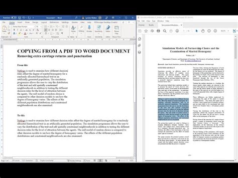 Copying Pdf To Word Removing Extra Spaces And Line Breaks Video