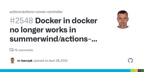 docker in docker no longer works in summerwind actions runner dind rootless docker socket not