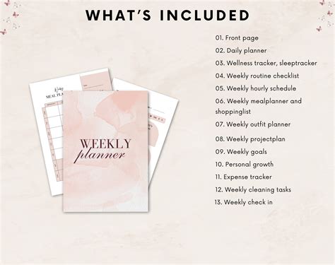 Editable Weekly Planner Template Home Weekly Schedule Planner Undated Printable Planner Week