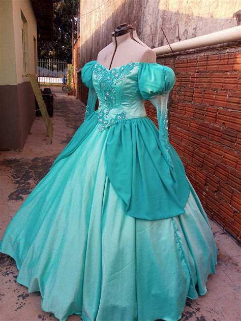 Ariel Teal Dress Customade Cosplay Costume By Gystymateus On Deviantart
