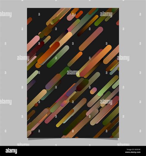 Brown Diagonal Gradient Rounded Stripe Pattern Brochure Background Vector Stationery Design