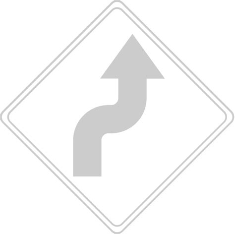 Sharp Reverse Curves Ahead Road Sign 36637417 Vector Art At Vecteezy