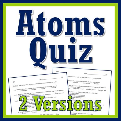 Structure Of Atoms Quiz Flying Colors Science