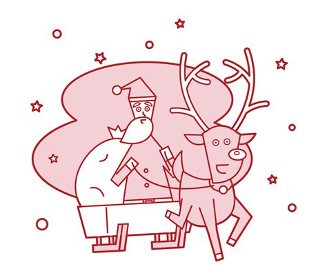 순록과 썰매에 산타 클로스의 그림 무료 일러스트 소재집 Kukukeke 순록과 썰매에 산타 클로스의 그림 무료 일러스트 소재집 Kukukeke