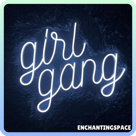 Girl Gang Neon Sign Girly Room Led Sign Girl Gang Neon Light Feminist Decor Sign T For