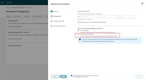 Configure A Custom Domain Citrix Workspace