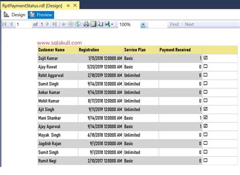 display check box for active and inactive values in ssrs sql bi tutorials