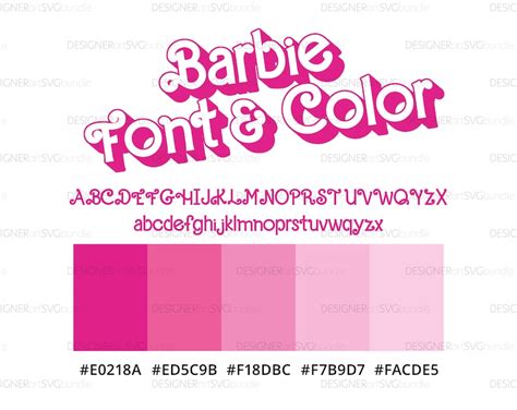Barbie Font And Color Cricut Fonts Bundle Barbie Fonts Etsy Australia