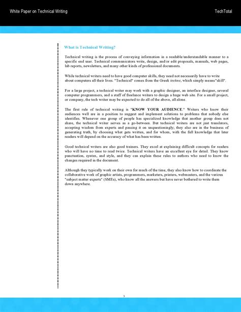 Technical Writing Essay About Yourself