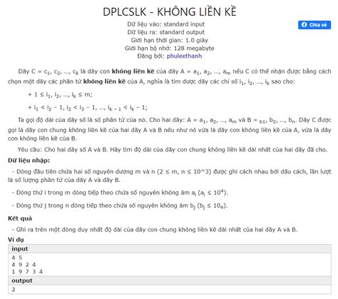 Lcs Non Contiguous · Issue 320 · Phamlethaohiencompetitive Programming Algorithms · Github