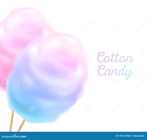 Colorful Cotton Candy On Stick Vector Background Stock Vector Illustration Of Confectionery
