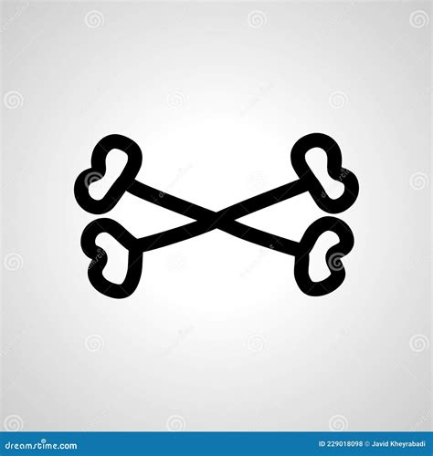 Bone Cross Section With Isolated Outline Anatomical Structure Vector Illustration