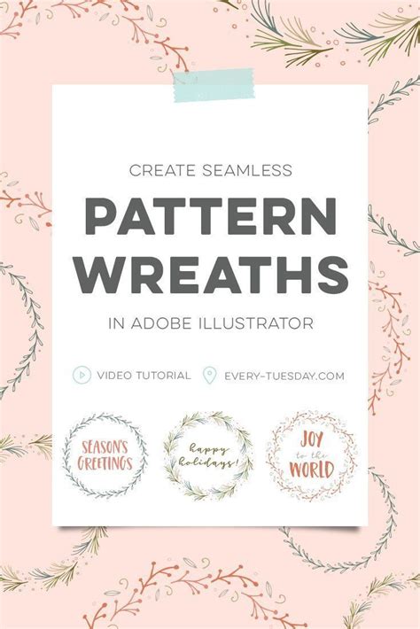 Create Seamless Pattern Wreaths In Adobe Illustrator Artofit
