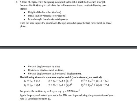 Solved Create A Matlab App To Solve The Following