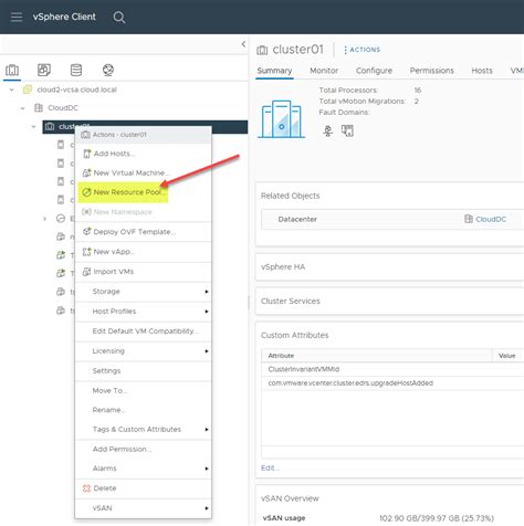Vmware Resource Pool Vs Cluster Comparison Virtualization Howto