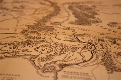 Map Of Middle Earth Lord Of The Rings And Key Locations