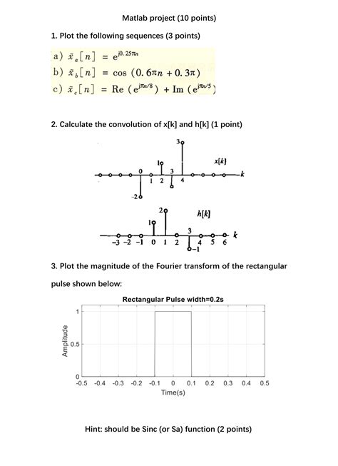 Solved 1 Plot The Following Sequences 3 Points A