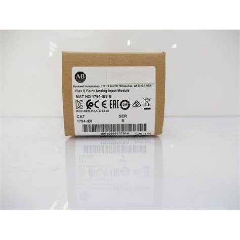 New And Original Allen Bradley 1794 IE8 FLEX I O Analog Input Module 8 Single Ended Inputs Ser