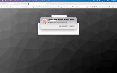 Safari Keycloak With W3c Web Authenticationwebauthn Support For