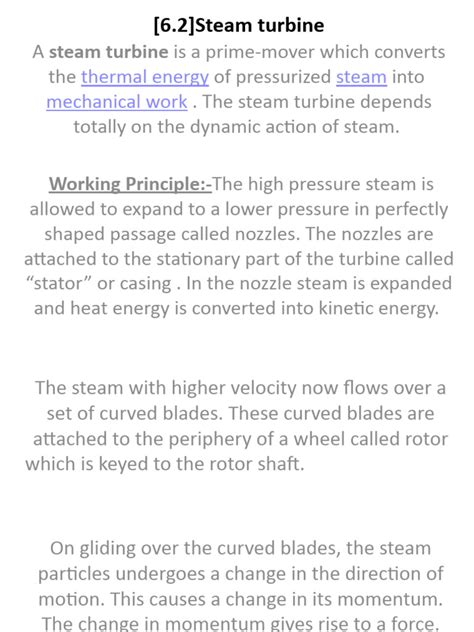 Steam Turbine Pdf Turbine Gas Technologies