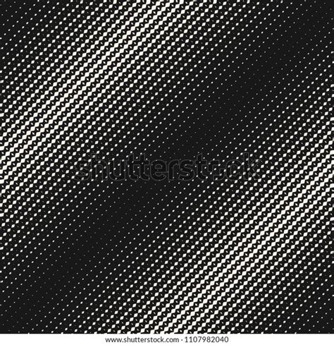 Halftone Mesh Seamless Pattern Black White Stock Vector Royalty Free